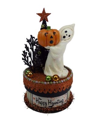 Bethany Lowe TL7812 Halloween-Figur Happy Haunting Ghost on Box, 20,3 cm