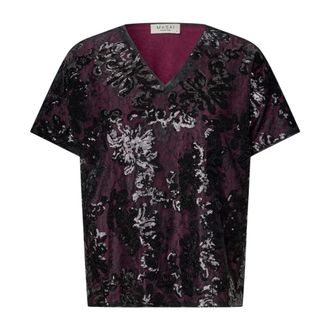 Masai Blouse Manches Courtes - Femme - Blouses et Chemises - Violet - Taille: 46 FR