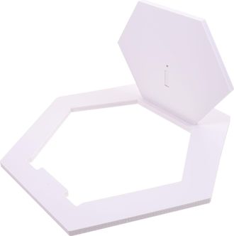 Valiclud Bohrfreies PVC Wandregal Hexagon Schwebendes Aufbewahrungsregal Stabil und Verformungsbest&auml;ndig Bad Schlafzimmer K&uuml;che Organizer