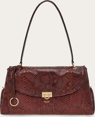 Ferragamo Damen Gancini Umh&auml;ngetasche (M) Rot