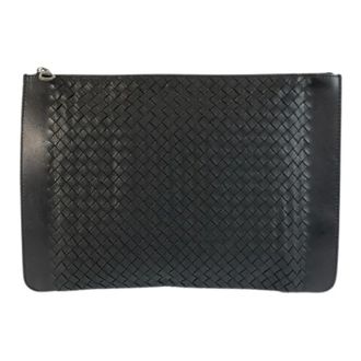 Bottega Veneta Pochette Pre-owned en cuir Intrecciato - Homme - Pre-owned - Noir - Taille: ONE Size