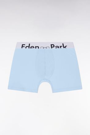 Eden Park Boxer En Jersey De Coton Stretch Ciel &Eacute;lastique Taille Blanc