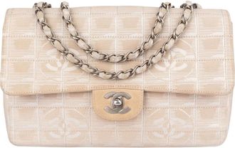 Chanel Crossbody Bags - Chanel Travel Line Monogram Single Flap Crossbody - Gr. unisize - in Beige - f&uuml;r Damen