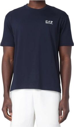 Emporio Armani Emporio Armani Ea7, Homme, Tops, Bleu, Taille: M Girocollo T-Shirt