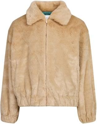 Dr&ocirc;le de Monsieur Manteau droit col classique en fourrure synth&eacute;tique