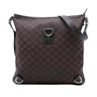 Gucci Sac bandouli&egrave;re en nylon Pre-owned - Femme - Pre-owned - Brun - Taille: ONE Size