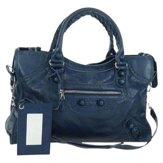 Balenciaga Sac &agrave; main vintage Pre-owned - Femme - Pre-owned - Bleu - Taille: ONE Size
