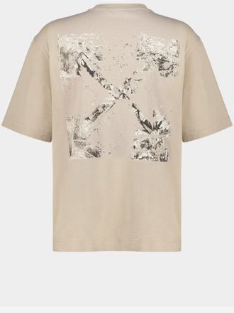 Off-white Mens T-Shirt Spices Arrow Cotton Beige T-Shirts And Polos