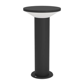 Eglo LED Sockelleuchte au&szlig;en Rigosa, Au&szlig;enleuchte stehend, Au&szlig;enbeleuchtung f&uuml;r Garten und Terrasse, Au&szlig;enlampe aus Metall in Schwarz und Kunststoff in Wei