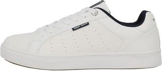 Teddy Smith Chaussures Retro Tennis Homme - Blanc - Taille 44 - Chaussures Basses Cuir ou Simili