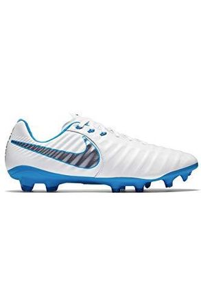 Nike Homme Tiempo Legend 7 Academy AG Pro Chaussures de Football, Blanc (White/Chrome-Blue Hre 107), 47.5 EU