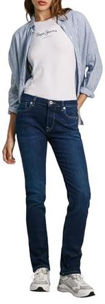 Pepe Jeans London Slim Jeans MW Pl204589, Bleu (Denim-cu1), 31 W/30 L Femme