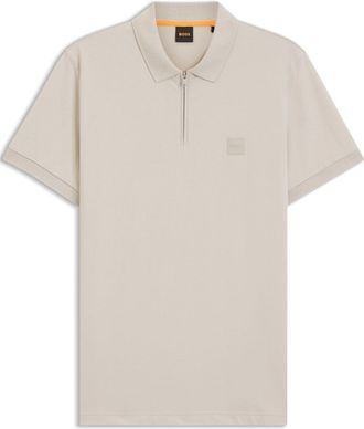 HUGO BOSS Poloshirt f&uuml;r Herren, Regul&auml;r, kurz&auml;rmlig (Grau)
