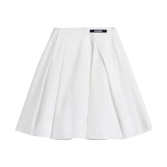 Jacquemus Femme, Jupes, Blanc, Taille: 40 FR Jupe Salon Blanche