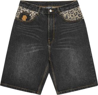 Billionaire Boys Club Homme, Shorts, Noir, Taille: W36 Shorts Astro en Denim Imprim&eacute; L&eacute;opard