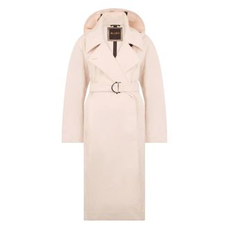 Moorer Femme, Manteaux, Rose, Taille: 42 FR Long Trench Coat