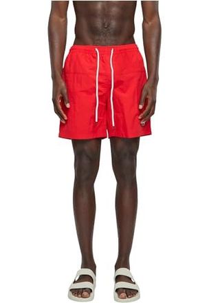 Urban Classics Short de Bain Bloc Maillot, Rouge Urbain, 3X-Large Homme