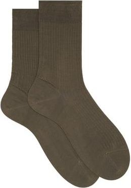 Dor&eacute; Dor&eacute; Chaussettes mi-hautes c&ocirc;tel&eacute;es en coton