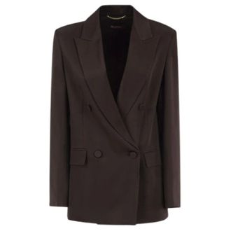 Max Mara Blazer Studio &agrave; double boutonnage - Femme - Vestes - Brun - Taille: 40 FR