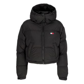 Tommy Hilfiger Schwarze Steppjacke mit hohem Kragen - - Jackets - Damen - Schwarzk - M
