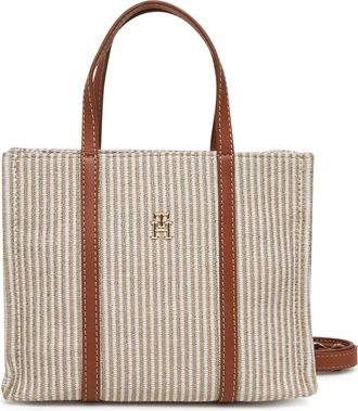 Tommy Hilfiger Handtasche Tommy Hilfiger Th Premium Beach Le Mini Tote AW0AW17208 Beige
