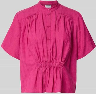 Jake*s Casual Boxy Fit Kurzarmbluse aus reiner Baumwolle