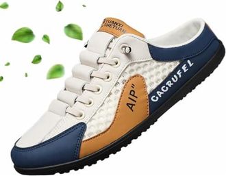 ORANDESIGNE Chaussures à Enfiler Dos Nu pour Homme Pantoufles de Sport Mules Décontractées Légères en Maille Respirante pour Intérieur et Extérieur A Kaki 43 EU