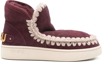 Mou 35mm sheepskin-lined ankle boots - Rouge