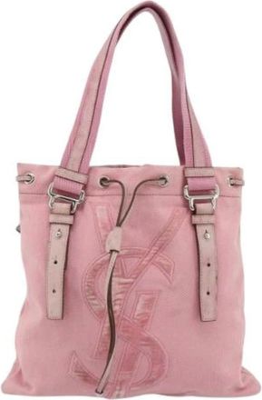 Saint Laurent Sac bandouli&egrave;re en toile Pre-owned - Femme - Pre-owned - Rose - Taille: ONE Size