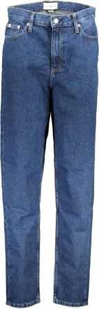 Calvin Klein Femme, Jeans, Bleu, Taille: W27 L32 Jean Mom en Coton Bleu, 5 Poches