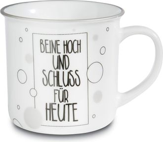 Nici 45033 Tasse Beine hoch und Schluss für heute, Porzellan, 400ml
