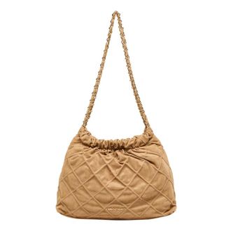 Carlo Colucci Schultertasche in Wildlederoptik - - Bags - Damen - Beige - ONE SIZE