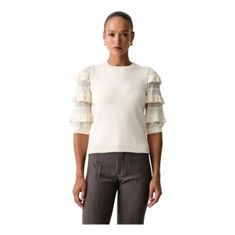 Twinset Femme, Pulls, Beige, Taille: 36 FR Maille &agrave; col rond