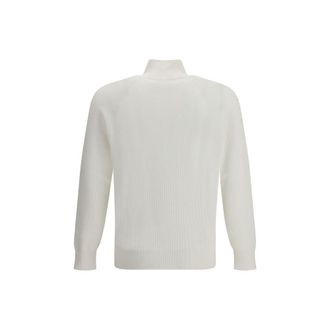 Brunello Cucinelli Mens White Cotton Sweatshirt Clothing
