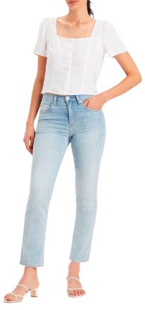 Levi's Damen 724 High Rise Straight Jeans, Cool Bright In Blue, 28W / 30L
