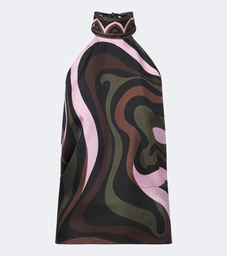 Pucci Top Marmo aus Seiden-Twill