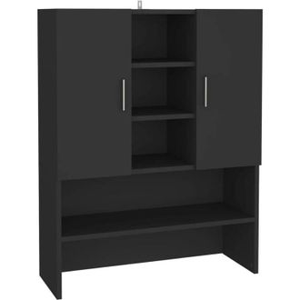 vidaXL Vidaxl - Meuble pour machine &agrave; laver Noir 70,5x25,5x90 cm