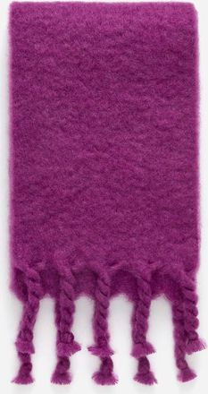 Arket Schal Aus Mohairwolle Und Wolle -Lila