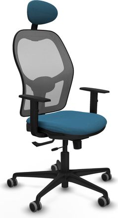 Piqueras y Crespo Computerstuhl mit 1D-Armen, h&ouml;henverstellbarer Lendenwirbelst&uuml;tze und festem Kopfteil, ausgestattet mit Syncro/Traslack und injiziertem Schaumstoff, G