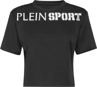 Plein Sport t-shirt &agrave; coupe crop - Noir