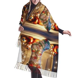 Generic Chaussettes De No&euml;l Femme Foulard Avec Gland Scarf &Eacute;pais Ch&acirc;le Pour Soir&eacute;e Mariage Cadeau Automne