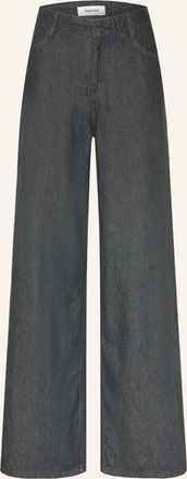 Selected Wide Leg Jeans grau