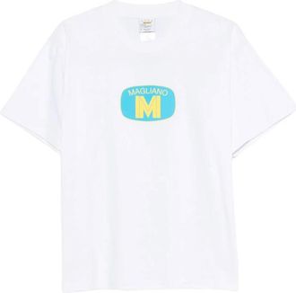 Magliano Homme, Tops, Blanc, Taille: XL T-shirt &agrave; logo imprim&eacute;