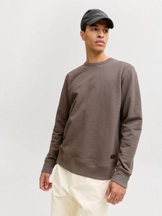 Jack & Jones Sweatshirt JJEDOVER CLASSIC SWEAT CREW NECK SN mit Markenlabel