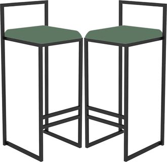 Generic Hohe Barhocker, 2er-Set K&uuml;chenhocker, Barst&uuml;hle mit R&uuml;ckenlehne und unterschiedlich hohen Pedalen