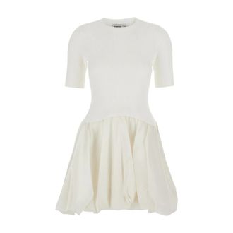 SIMKHAI Femme, Robes, Blanc, Taille: 42 FR Robe Mini Bubble Blanche