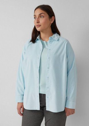 s.Oliver Langarmbluse Bluse Feincordbluse mit Hemdkragen