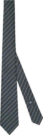 Gucci Krawatte mit Kettenmuster - Blau