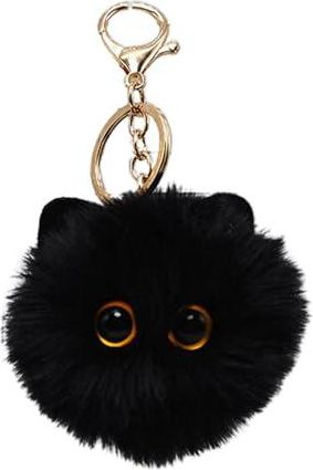 Generic Charmant porte-cl&eacute;s en peluche fait &agrave; la main en forme de boule en peluche - Pendentifs souples de dessin anim&eacute; - Accessoire polyvalent pour sac &agrave; dos
