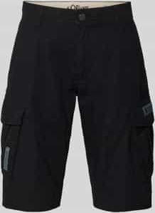 s.Oliver Black Label Relaxed Fit Cargoshorts aus reiner Baumwolle
